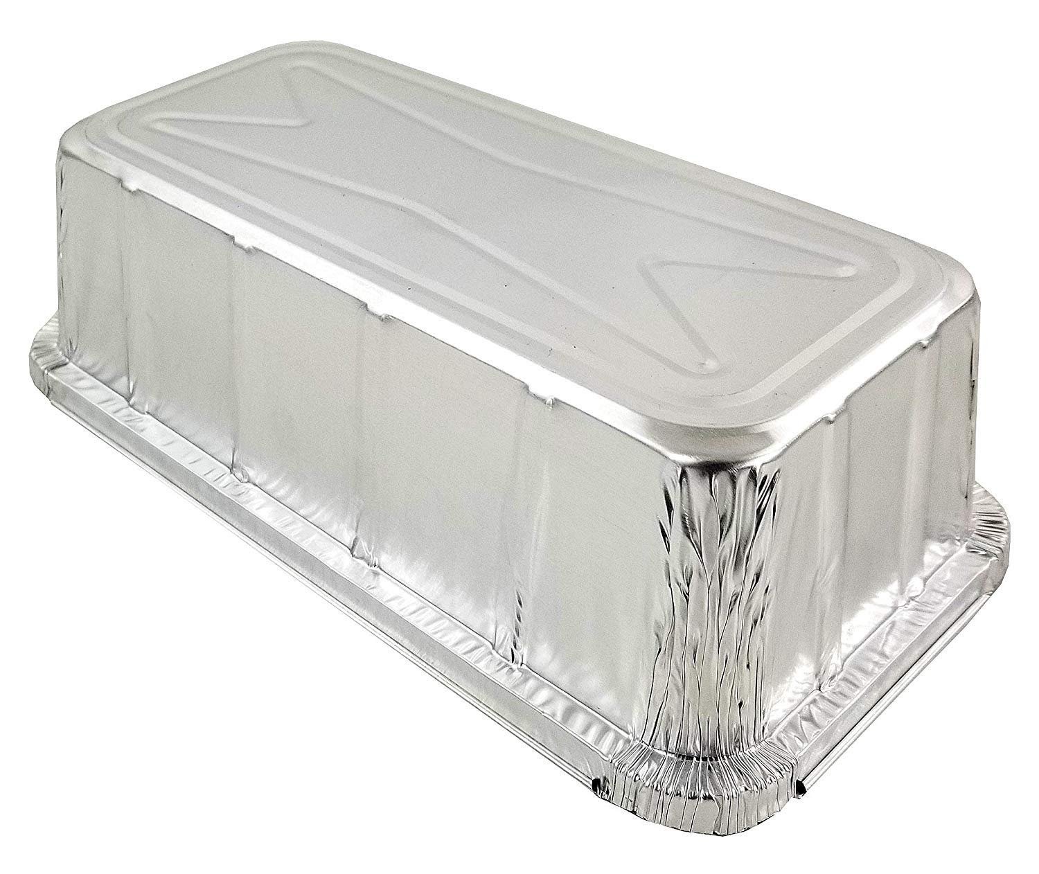 Disposable Aluminum 2 Pound Closable loaf pan with Board Lids