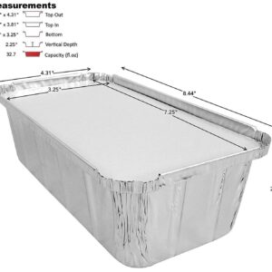 Disposable Aluminum 2 Pound Closable loaf pan with Board Lids