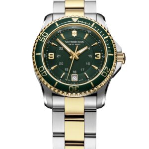 Victorniox Men's 241612 Maverick Two-Tone Green Stainless Steel Watch