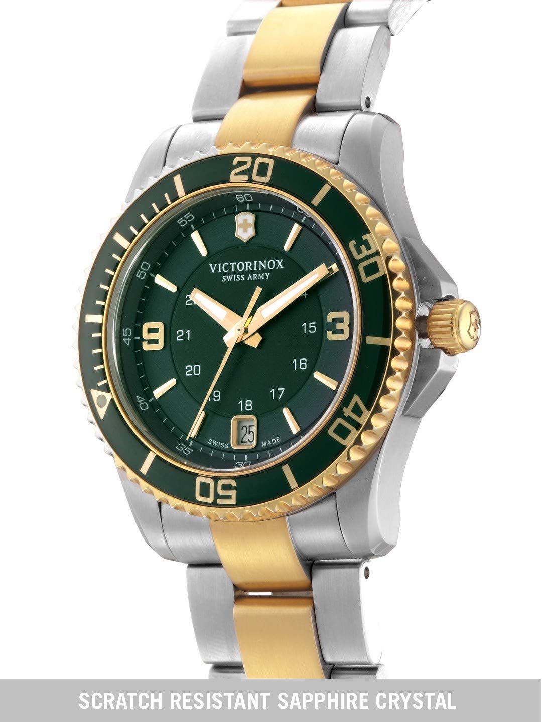 Victorniox Men's 241612 Maverick Two-Tone Green Stainless Steel Watch