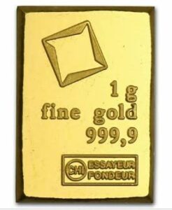 valcambi 1gram combibar .999 fine gold bar