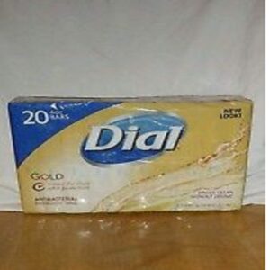 Dial Antibacterial Deodorant Gold Bar Soap, 4 Ounce (Pack of 20) Net Wt 5.LBS