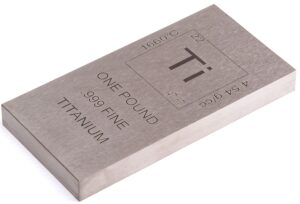 titanium bar - 1lb laser engraved .999 pure bullion bar chemistry element design by unique metals