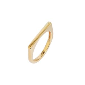 amazon essentials 14k gold plated sterling silver bar ring size 6, yellow gold