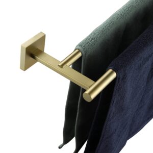 kokosiri bathroom towel bars double bath towel holders for toilet kitchen cabinet wall mount 24 inch brushed gold stainless steel b5005bg-l24