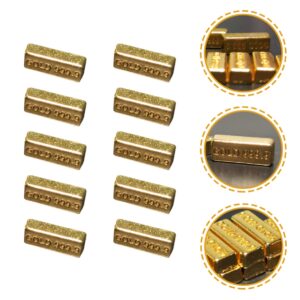 jojofuny 30 PCS Dollhouse Mini Mini Model Mini Fake Gold Brick Mini Gold Fake,