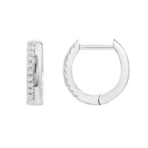 PAVOI White Gold Huggie - Bar