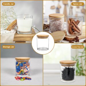 BEIUTAO Candle Jars, 12Pack 10oz Clear Glass Candle Jars With Lids and Candle Wicks, Candle Containers, Candle Making Kit for Making Candles - Dishwasher Safe