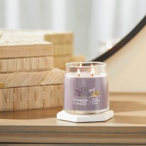 Yankee Candle Dried Lavender & Oak​ Scented, Signature 13oz Medium Jar 2-Wick Candle, Over 35 Hours of Burn Time