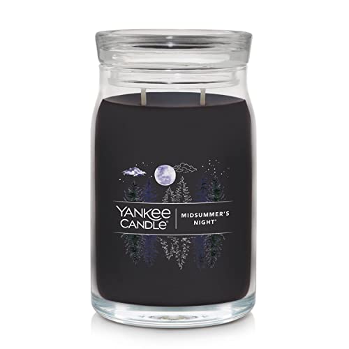 Yankee Candle MidSummer's Night Scented, Signature 20oz Large Jar 2-Wick Candle, Over 60 Hours of Burn Time, Ideal for Home Decor and Gifting