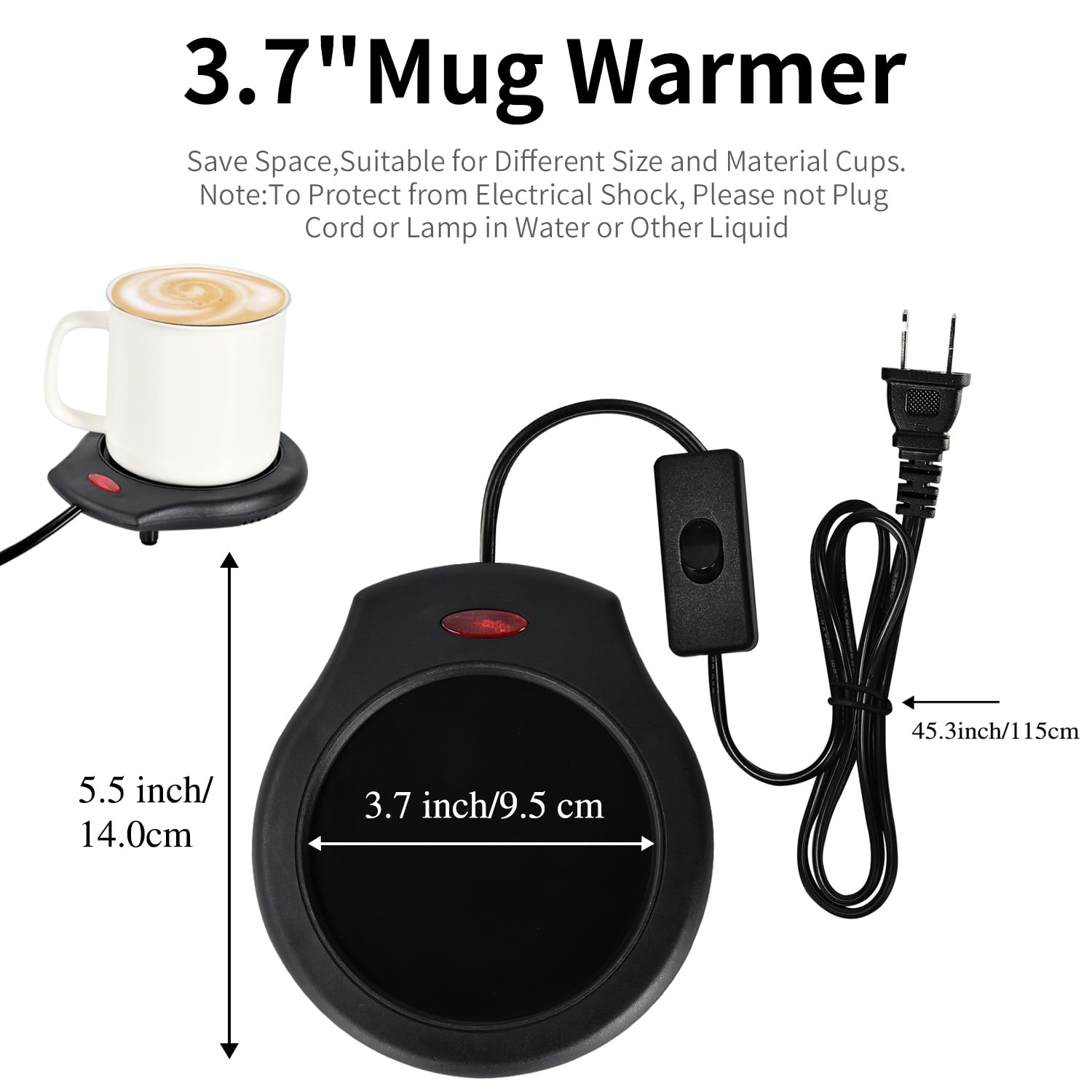 ASAWASA Candle Warmer for Large Jar, Coffee Mug Warmers, Safely Releases Scents Without a Flame, Melt The Candle Quickly, Enjoy Your Warm Coffee Tea. Gifts for Festival Birthday Women Men Mom Dad