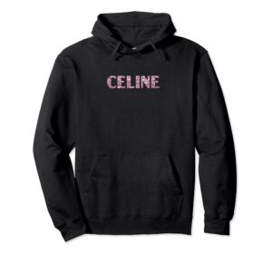 celine heart pink pullover hoodie