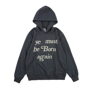 doncare ye must be born again hoodie men's west creativity sweatshirt black