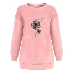 DOLKFU my orders placed recently by me long sweatshirts for women Women Long Sleeve Fashion Pullover Cute Flower Graphic Hoodies Sweatshirts Oversized Crewneck Sweatshirt Pink L