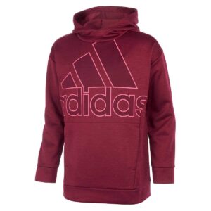 adidas girls' hooded fleece tunic pullover sweatshirt purple