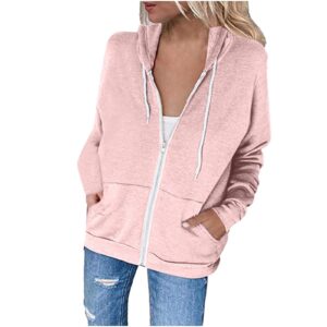 smidow womens oversized zip up hoodies sweatshirt fall y2k clothes teen girls casual lightweight drawstring hoodie jacket