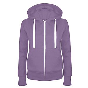 my order Quarter Zip Sweatshirt Women Hoodies For Women Full Zip Up Hooded Sweatshirt Jacket Plus Size Fall Fashion Fleece Drawstring Hoodie With Pockets Purple S