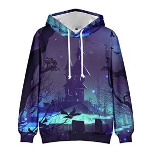 prime early access lightning deals today halloween sweatshirt men 2023 drawstring loose fit long sleeve pullover hoodies causal print halloween costume zip up hoodies for men graphic design blue 4x