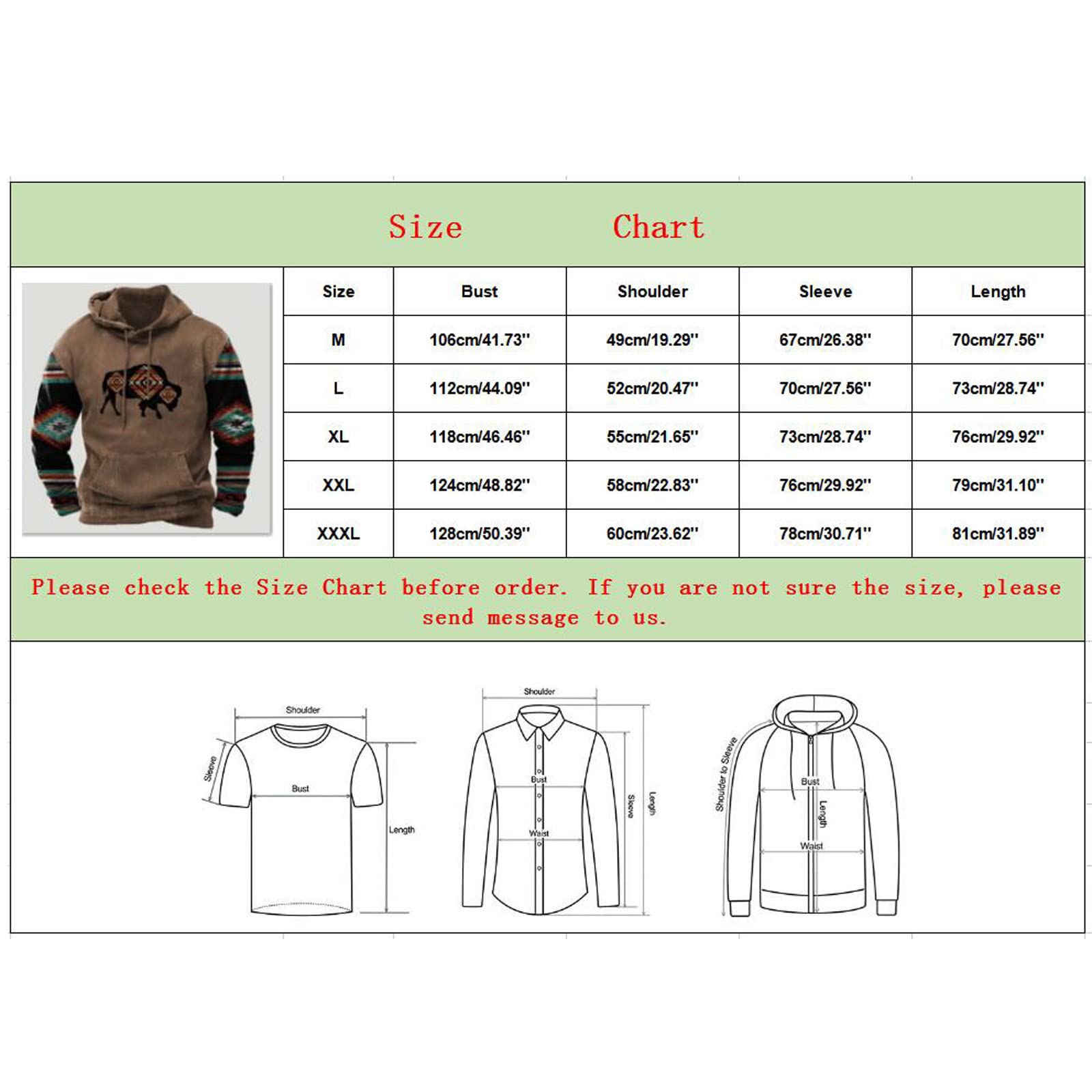 Muscularfit deals of the day Men Sweatshirts Hoodies Western Aztec Ethnic Pullover Long Sleeve Casual Drawstring Shirt Hooded Ethnic Print Top men's clothing Gray L