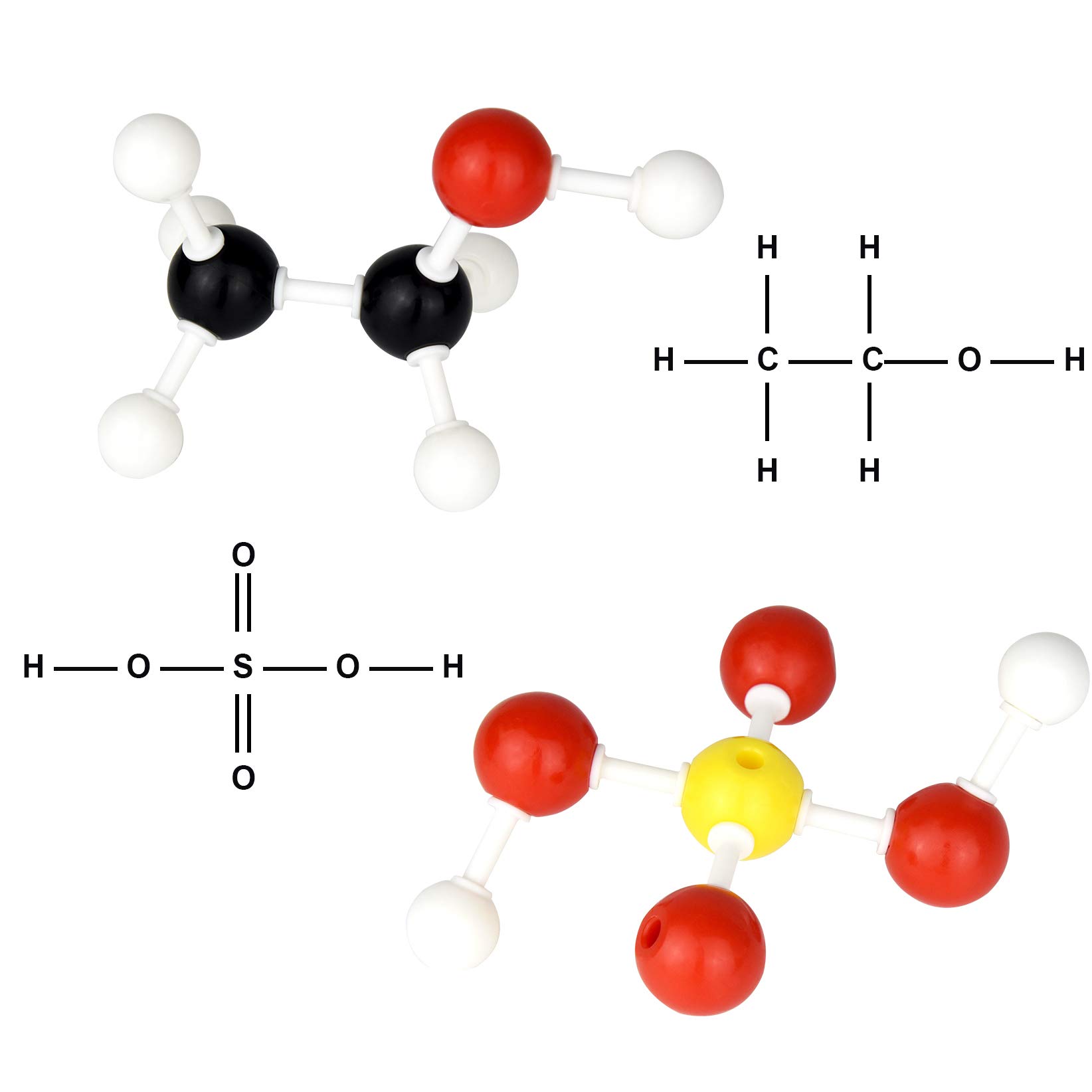 136pcs Organic Chemistry Molecular Model Set for Student and Teacher Inorganic & Organic Academic Chemistry Education 59 Atoms & 76 Links Bonds & 1 Link Atoms Remover