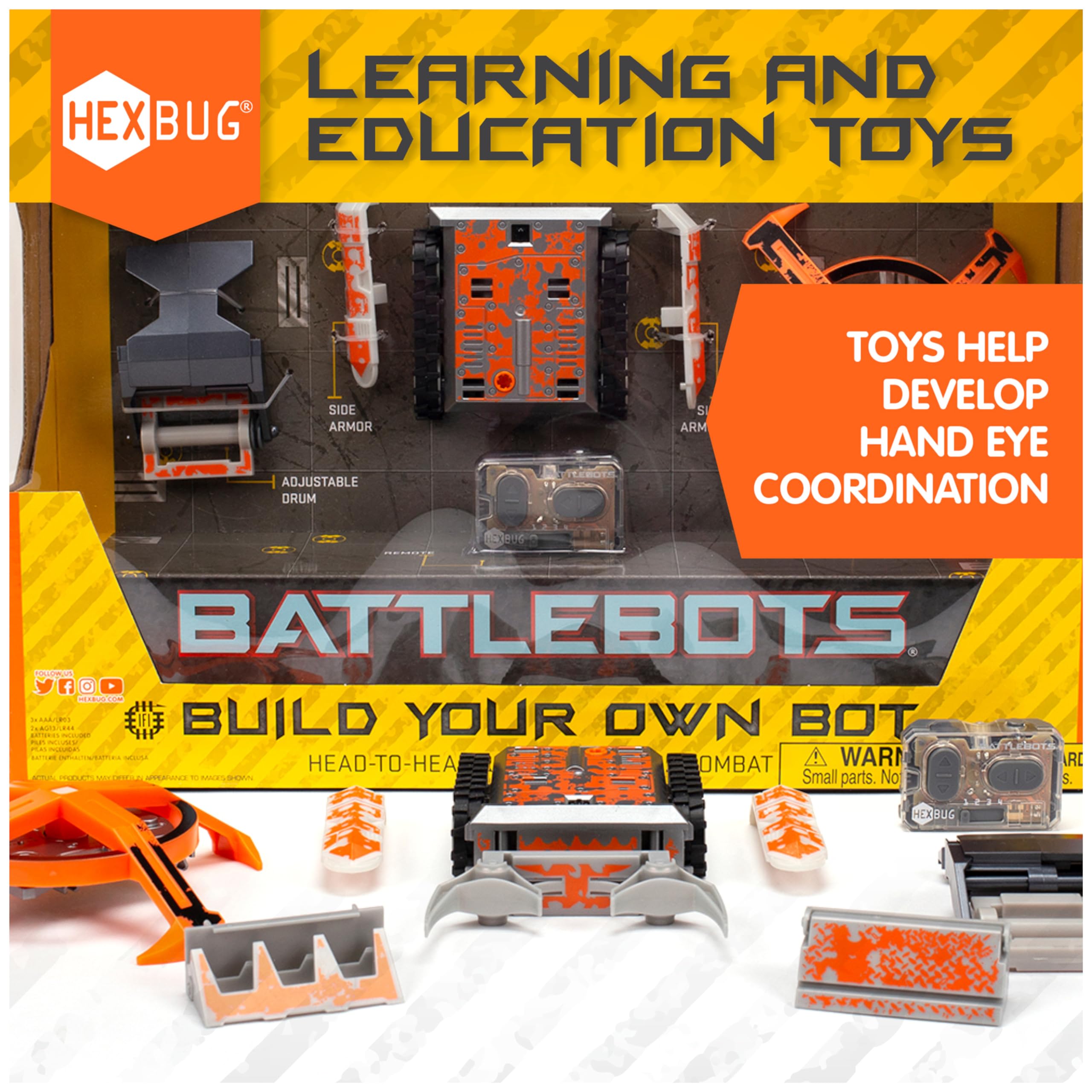 HEXBUG BattleBots Build Your Own Bot Tank Drive, Toys for Kids, Fun Battle Bot Hex Bugs