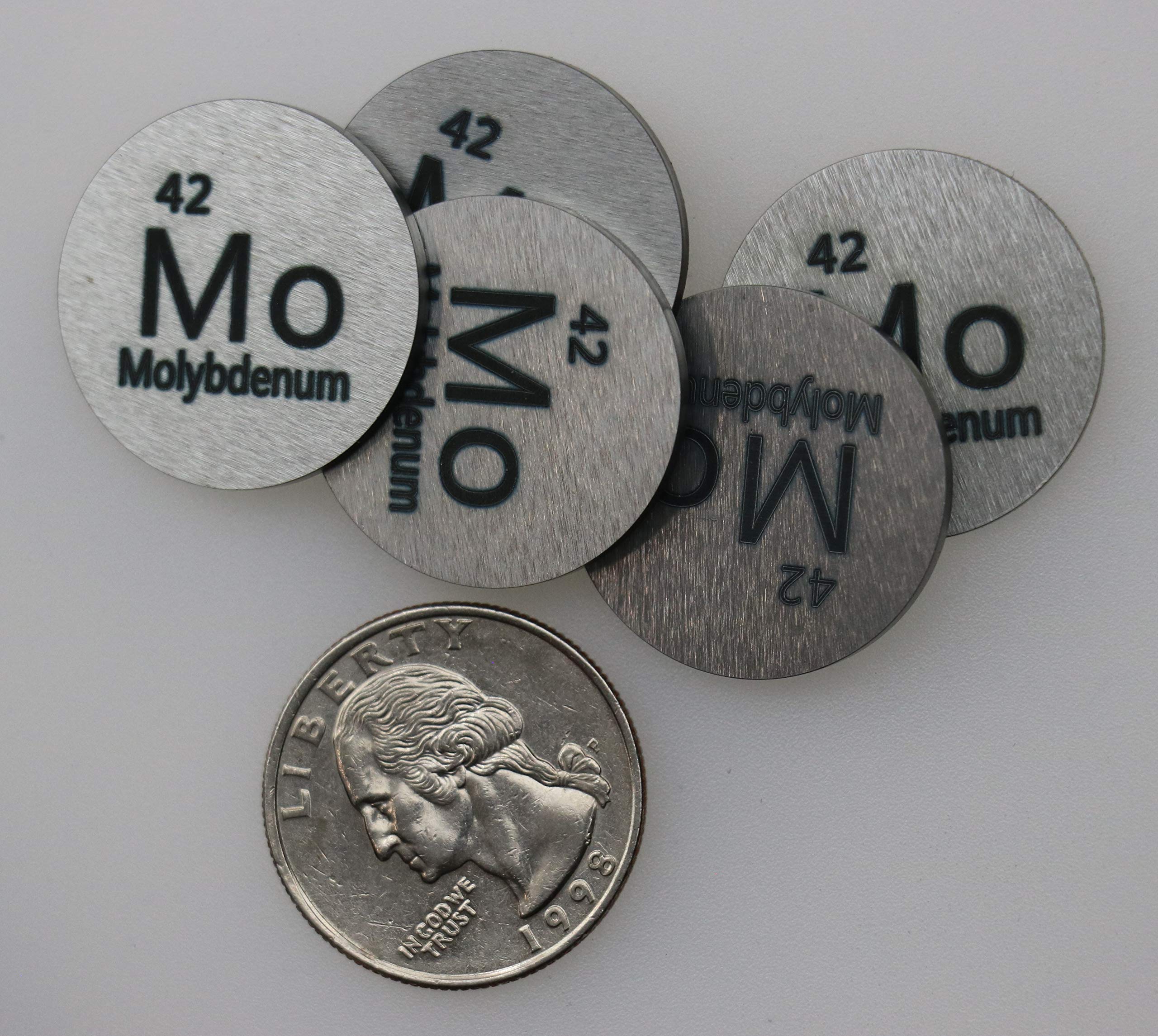 Molybdenum (Mo) 24.26mm Metal Disc 99.95% Pure for Collection or Experiments