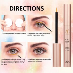 Eyelash Growth Serum, Premium Eyelash Serum, Eyebrow Lash Growth Serum, Lash Serum For Eyelash Growth And Thickness, Stronger, Healthier Lashes & Brows, Eyelash Serum To Grow Lashes 5ml