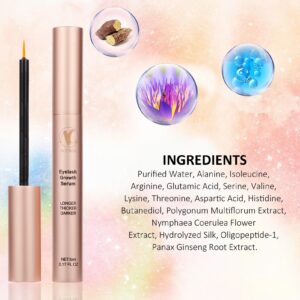 Eyelash Growth Serum, Premium Eyelash Serum, Eyebrow Lash Growth Serum, Lash Serum For Eyelash Growth And Thickness, Stronger, Healthier Lashes & Brows, Eyelash Serum To Grow Lashes 5ml