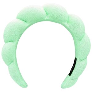 hitmoda spa headbands for washing face or facial makeup headbands bubble skincare headbands drunk elephant terry cloth puffy headbands for mask skin treatment