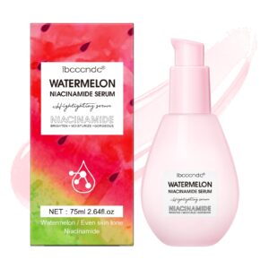 watermelon niacinamide highlighting serum - illuminating makeup primer & facial serum with hyaluronic acid - moisturizing, lightweight & priming for glowing skin care (75ml)