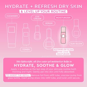 Glow Recipe Pink Juice Hydrating Face Moisturizer for Women & Men - Gel Moisturizer with Hyaluronic Acid, Watermelon & Glycerin - Lightweight, Fast-Absorbing Daily Moisturizer for Dry Skin (25ml)