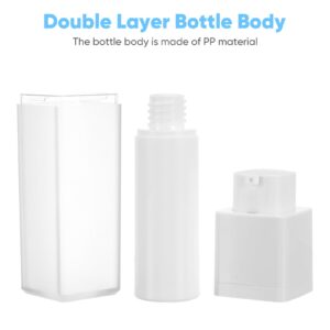 minkissy Lotion Cream Pump Container Airless Skincare Bottles 15ml+30ml+50ml Refillable Stretchable Cosmetic Bottle Dispenser White for Home Travel