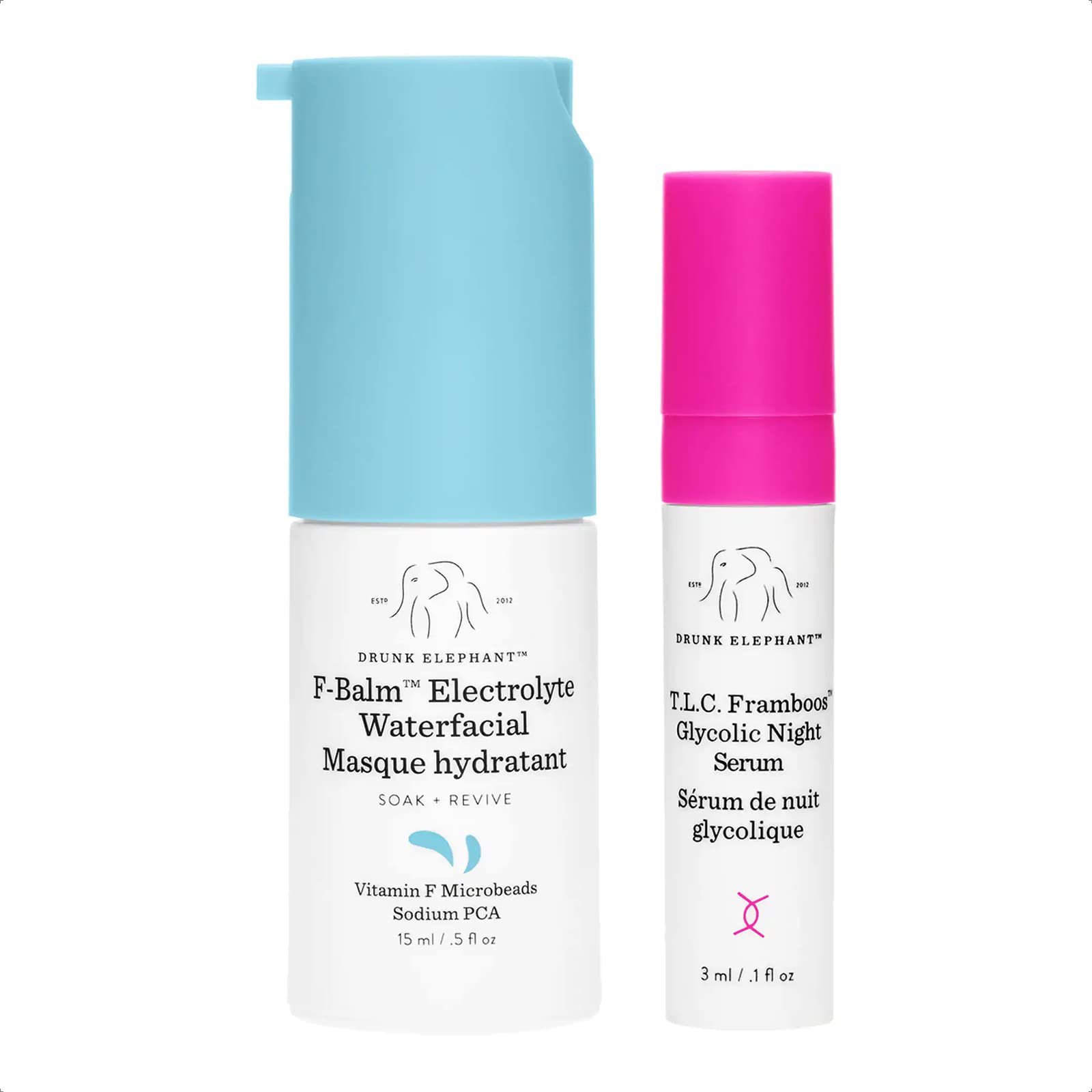 Drunk Elephant F-Balm Electrolyte Waterfacial Midi - Hydrating & Replenishing Face Cream (15mL / 0.5 Fl Oz)