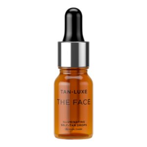 tan luxe the face self tan drops, medium/dark (10 ml) add tanning drops to skin care for custom face tan, cruelty free & vegan