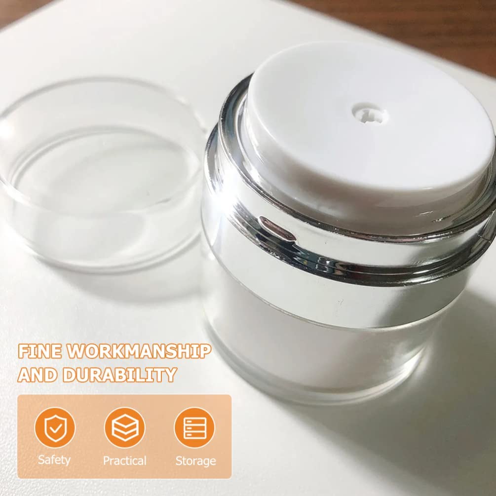 2pcs 30ml Airless Pump Bottle, Airless Pump Jar, Moisturiser Pump Dispenser, Airless Pump Jars, Drunk Elephant Container, Suitable for Filling Travel Foundation, Cream, Lotion, Moisturizer