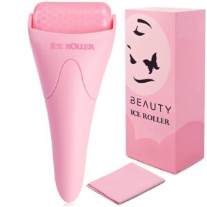 afounda ice roller for face, eyes and whole body relief, face roller skin care tool for migraine relief and blood circulation,ideal for all skin types (pink)