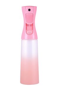 vimas continuous spray bottles, refillable water spray bottles for cooking, cleaning, hairstyling, skin care & plant 10 oz/300ml (pink)