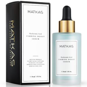 matkas korean triple pure hyaluronic acid serum for face + 2% niacinamide b3 + vitamin b5 + 8 peptides for deep firming, plump wrinkles, hydrating dewy skin, anti aging acido hialuronico facial serum