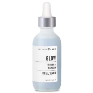 valjean labs facial serum, glow | vitamin c + magnesium | helps to brighten and clear skin, even tone and prevent wrinkles | paraben free, cruelty free, made in usa (1.83 oz)