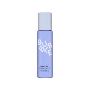 bubble skincare float on soothing face oil - lightweight, hydrating facial oil to help soothe & calm skin - enriched with safflower oil and prickly pear - skin care suitable for all skin types (30ml)