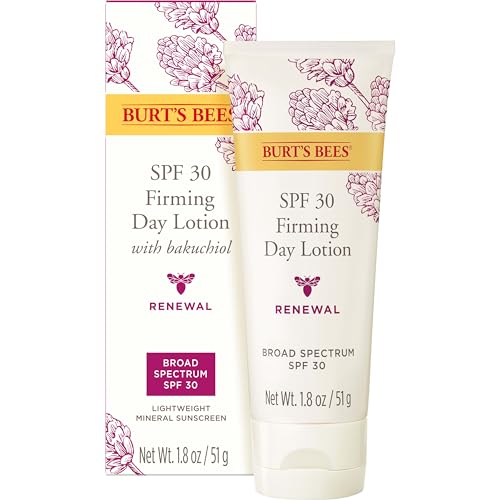 Burt's Bees Sunscreen Moisturizer for Face, SPF 30 Retinol Alternative Facial Lotion for Anti-Aging Skincare & Daytime Protection,1.8 Ounce (Packaging May Vary)