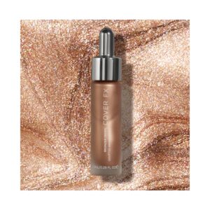 cover fx custom bronzer drops - gilded glow: rich bronze - 1 fl oz - radiant glow liquid bronzer - customizable color