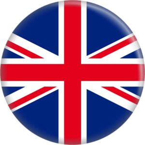 square deal recordings & supplies british flag - 1.25" round button