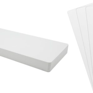 (30) 12" Record Divider Cards - FULL CUT NARROW- White, Heavy Duty 40mil - 6" x 14 1/4" - #12NS14NWH40