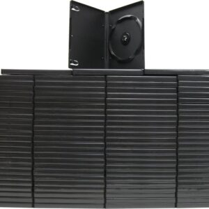 Sturdy Standard Black DVD Cases - 14mm - 1 Disc Capacity (100 Pack) #DVBR14BKST