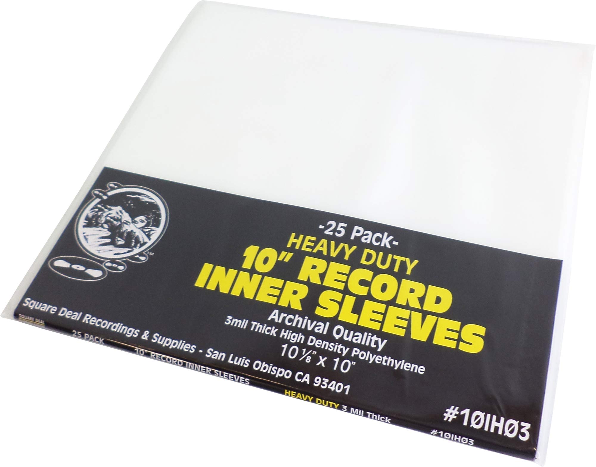 (500) 10" Record Inner Sleeves - High Density Polyethylene - 10-1/8" x 10"