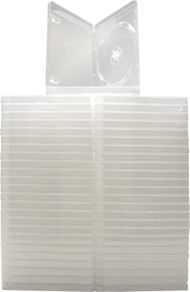 Square Deal Recordings & Supplies - (50) Empty Standard Clear 14MM Replacement Boxes - Compatible With Playstation 3 (PS3) - #VGBR14PS3CL