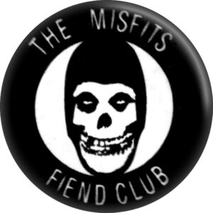 the misfits - fiend club logo (skull) - 1" round button