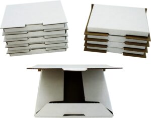 (10) standard fold-up white cardboard single cd jewel case mailers - cdbc01 - shipping boxes