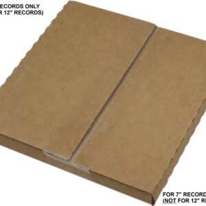 7" 45RPM Vinyl Record Shipping Mailers - Adjustable Multi-Depth Kraft Brown - Holds 1 to 12 7" Vinyl Records #07BC01VD (Qty: 10)